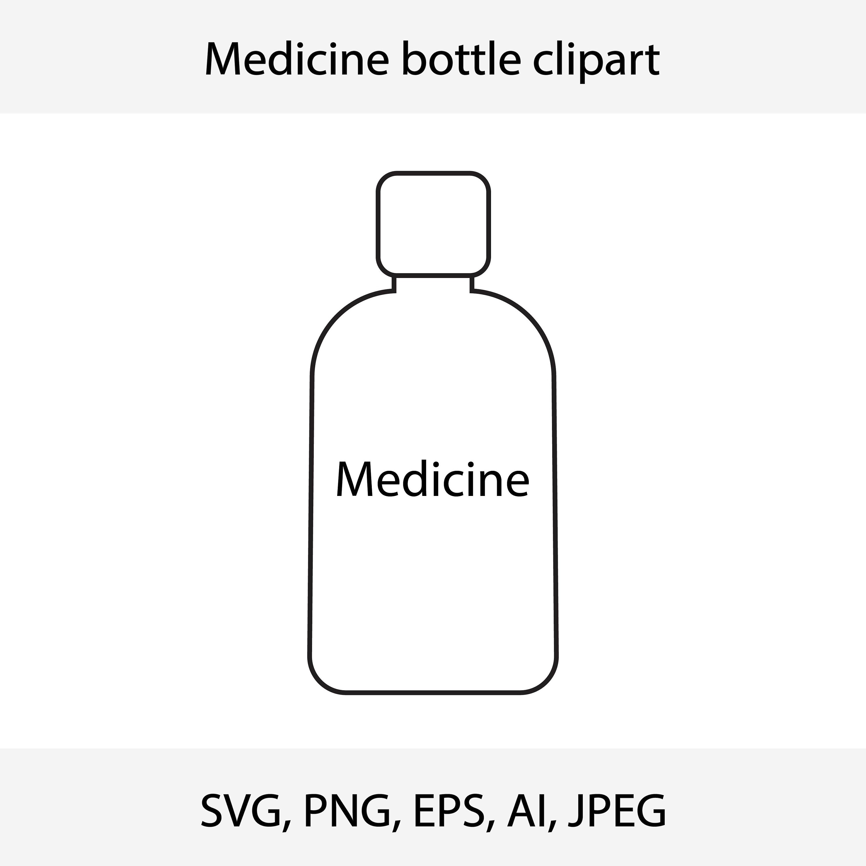Medicine Bottle Svg, Pharmacy Bottle Svg, Medicine Container Svg ...