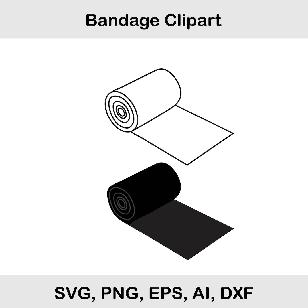 Bandage Svg, Cottone Bandage Clipart, Bandage Clipart, Crepe Bandage ...