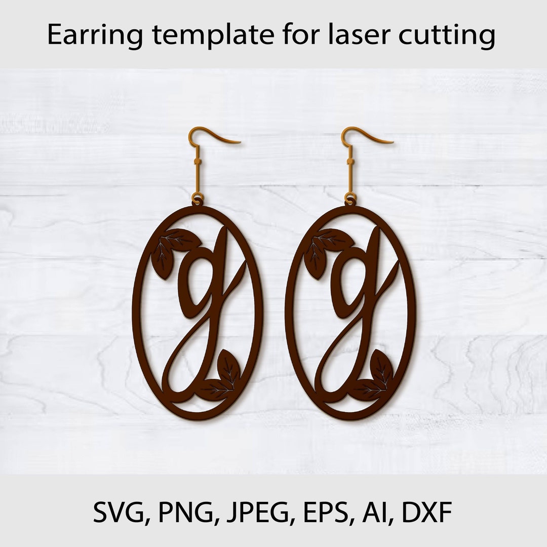 Letter Earring Svg, Letter Svg, Font Letter Svg, Font Earring Svg ...