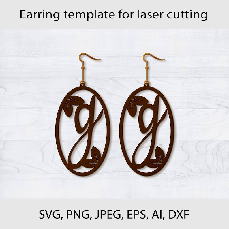 Letter Earring Svg, Letter Svg, Font Letter Svg, Font Earring Svg ...