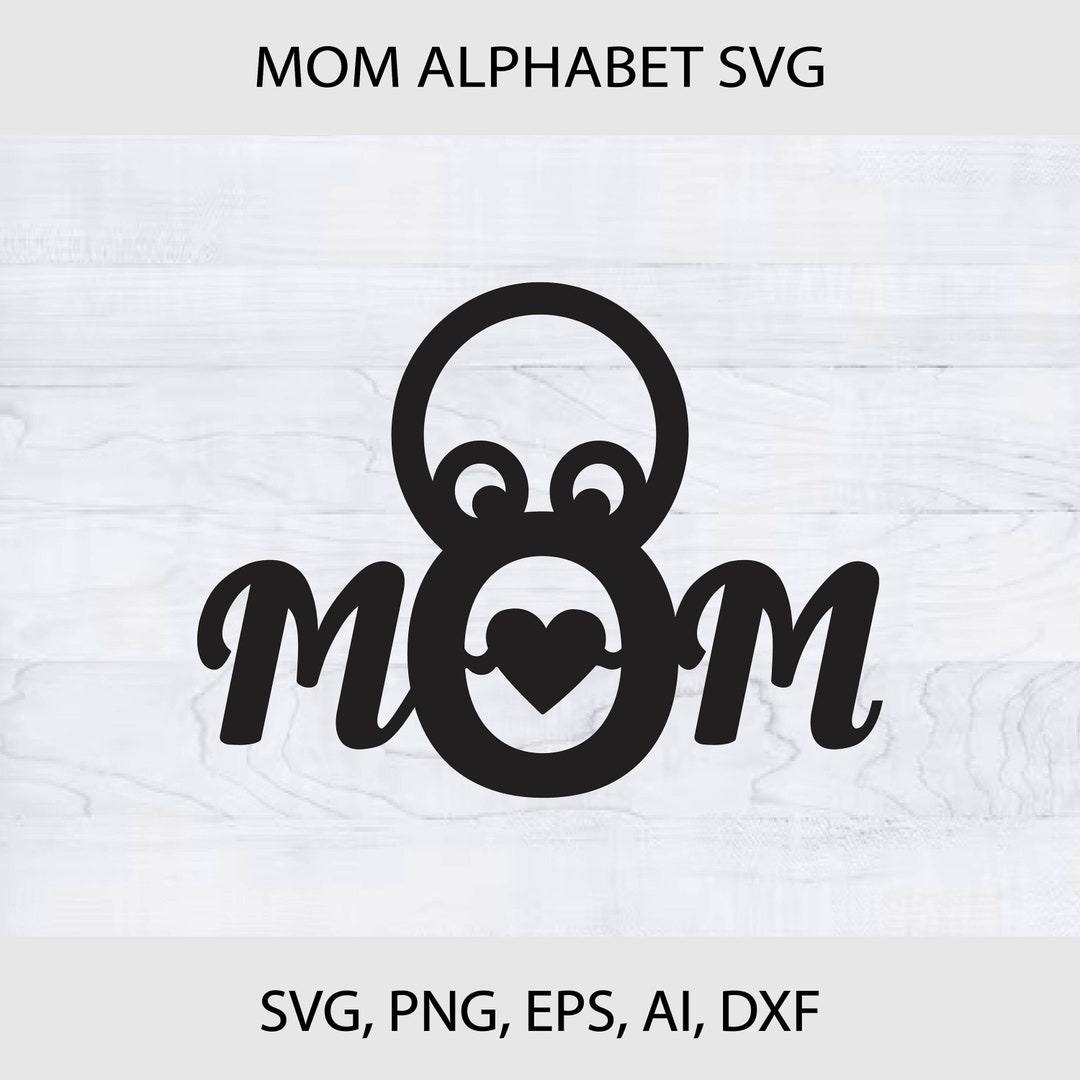 MOM SVG Alphabet Clipart, Mom T-shirt Svg, Mom Cricut File, Mom Font ...