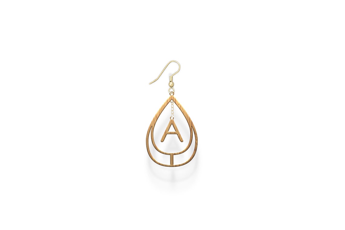 Custom Earring SVG Alphabet Laser Files Dxf for Cricut Machine - Etsy
