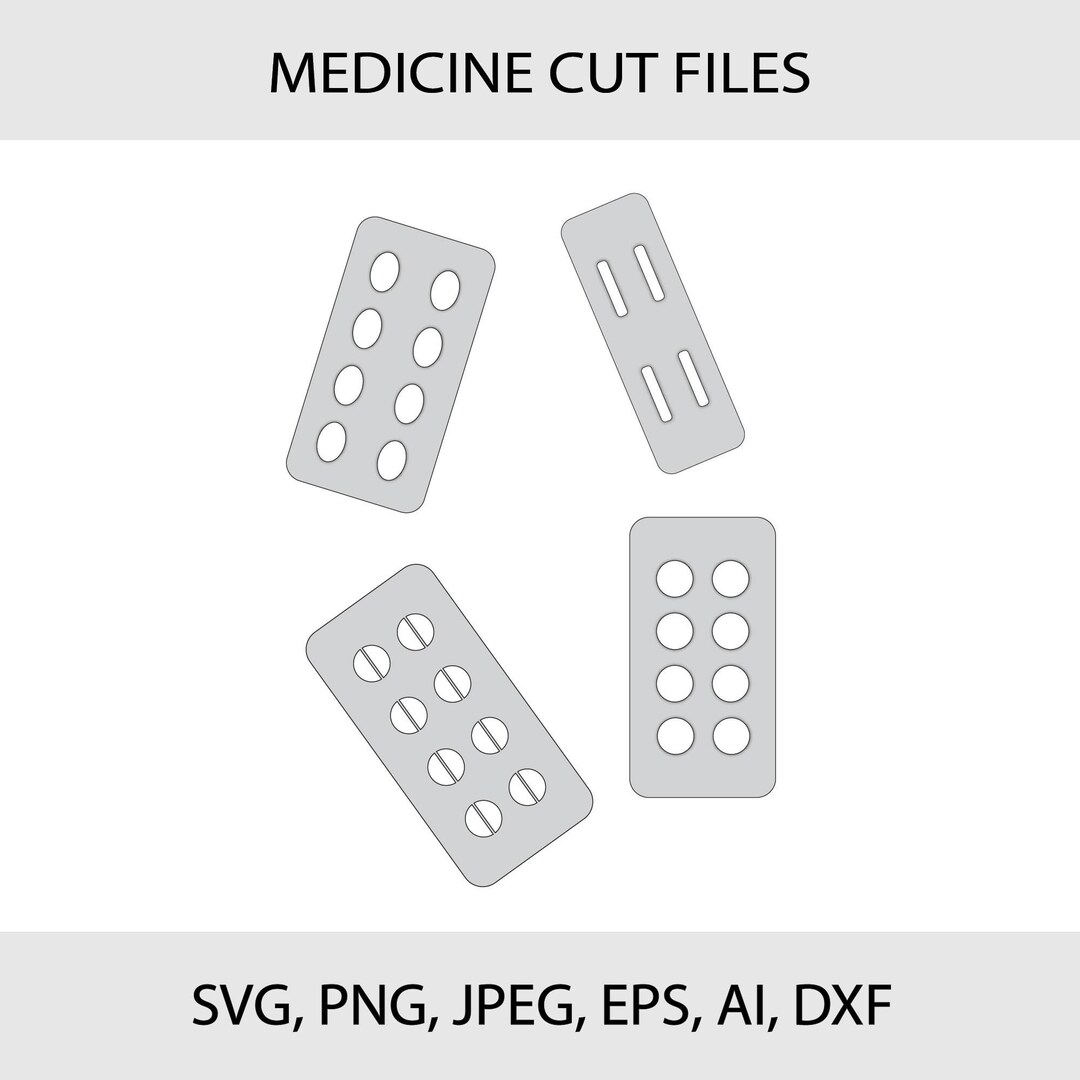 Medicine Svg Clipart Cut File Silhouette Cricut Laser Cut File Line Art ...