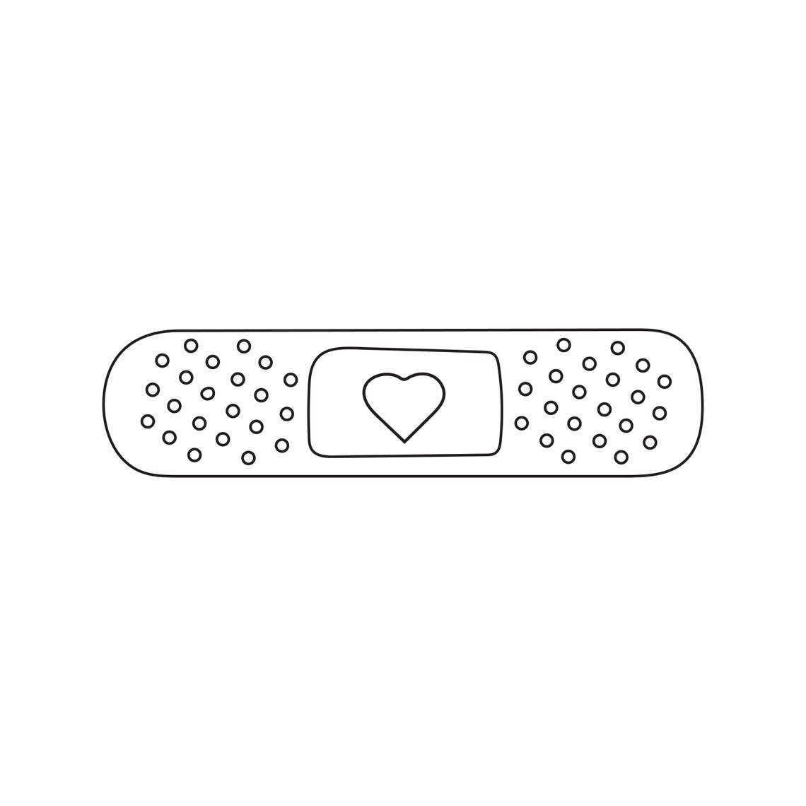Band-aid SVG: Heart Clipart, Cricut Silhouette (digital Files) - Etsy