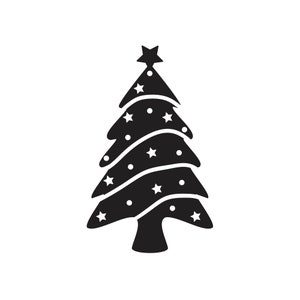 Christmas Tree SVG Bundle: Vector Silhouette Clipart (digital Download ...