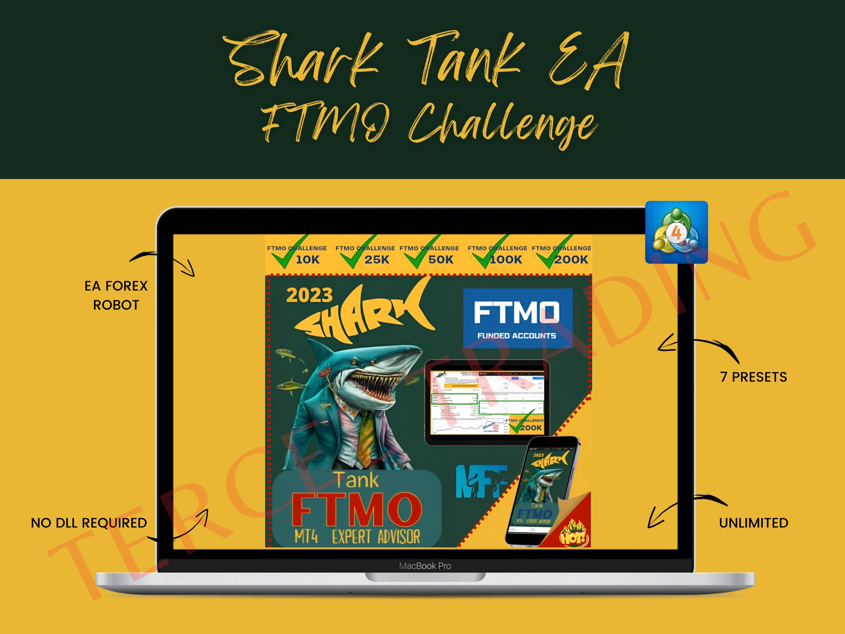 Forex Shark Tank FTMO Challenge EA 2023 - MT4 Expert Advisor - Etsy