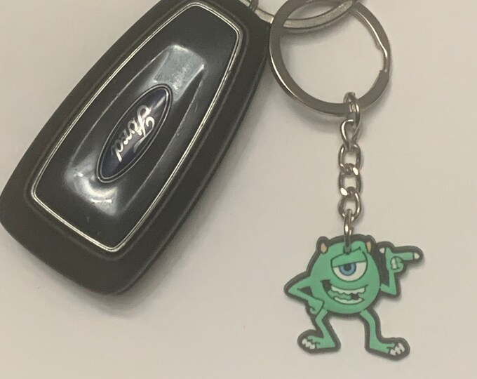 Monsters Inc Keyring - Mike Wazowski Keyring - Keychain - Key ...
