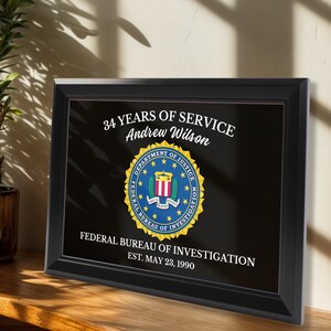 Personalized FBI Agent Sign, Custom Special Agent Gift, Federal Bureau ...