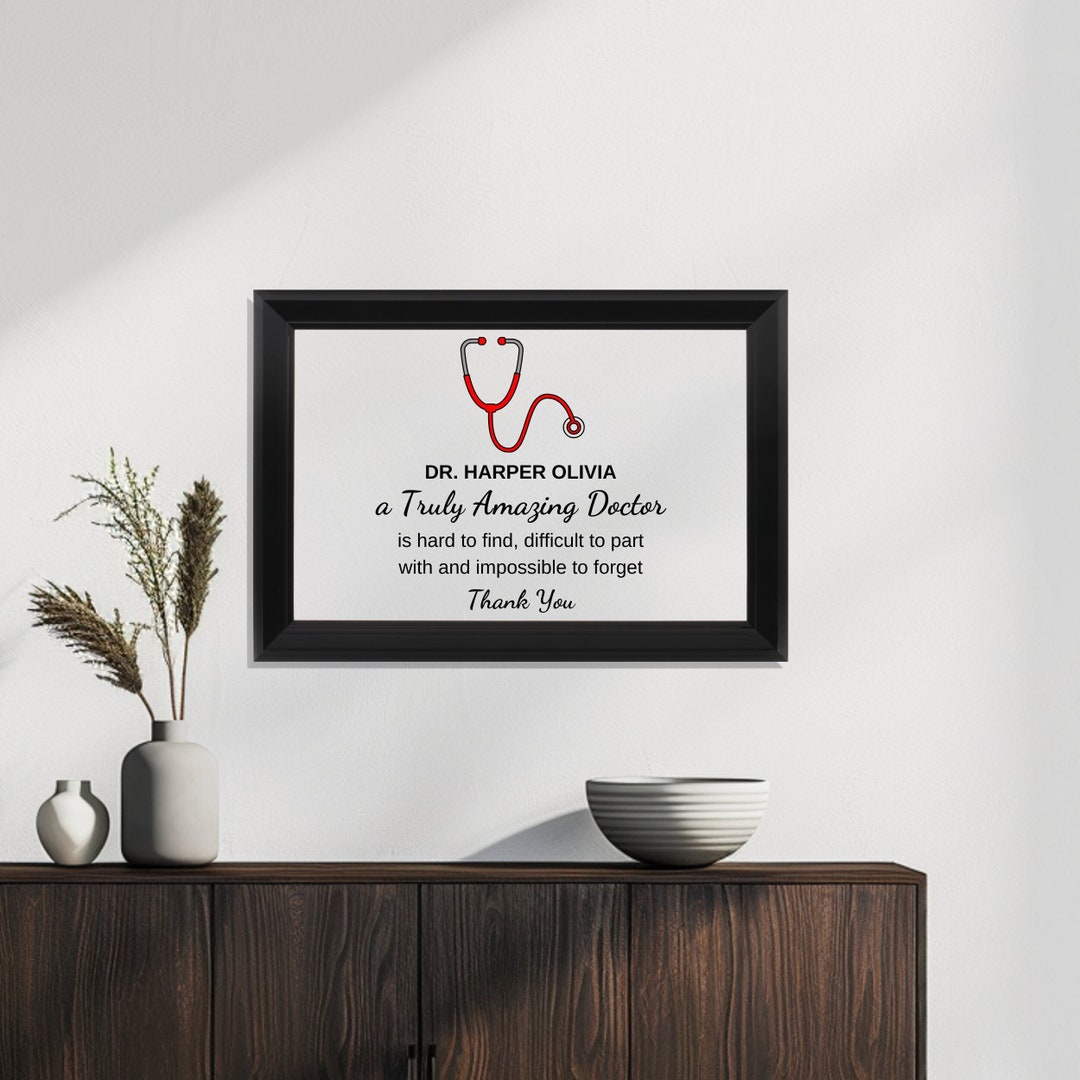 Personalized Doctor Thank You Gift, Custom Unique Doctor Gift, Glass ...