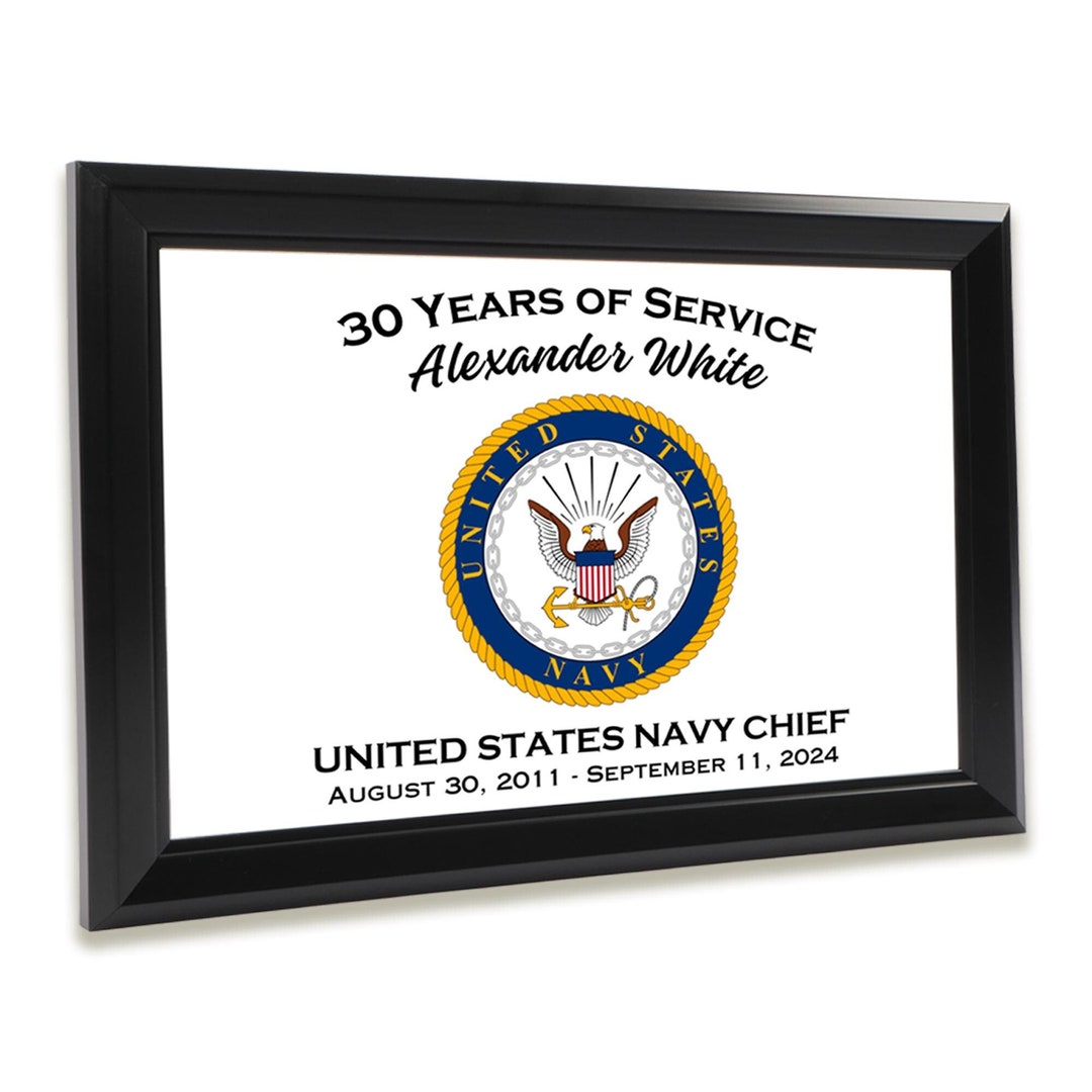 Custom Navy Chief Retirement or Promotion Gifts, Personalized Military ...