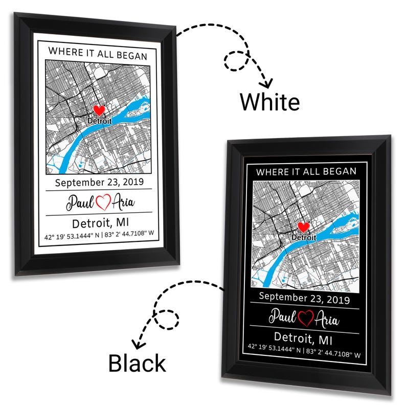 Custom Where It All Began Map, Personalized Anniversary Gifts for ...