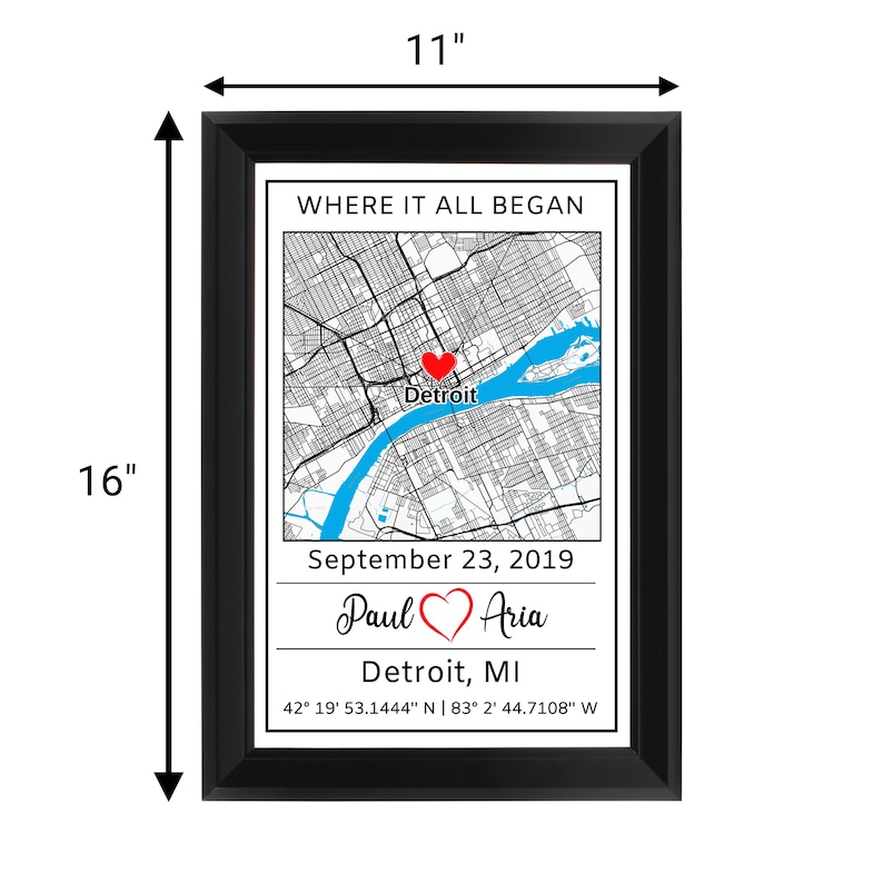 Custom Where It All Began Map, Personalized Anniversary Gifts for ...
