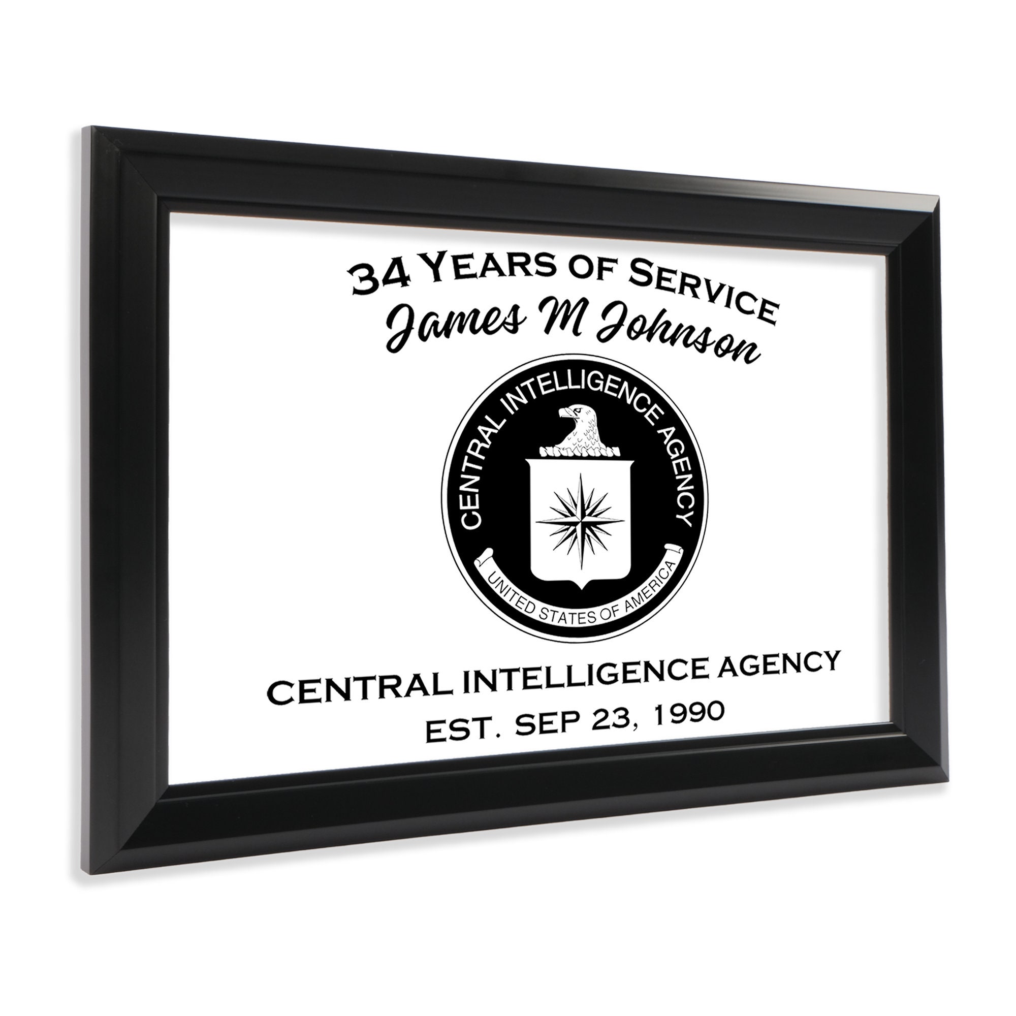 Personalized CIA Gifts, Custom Central Intelligence Agency Retirement ...