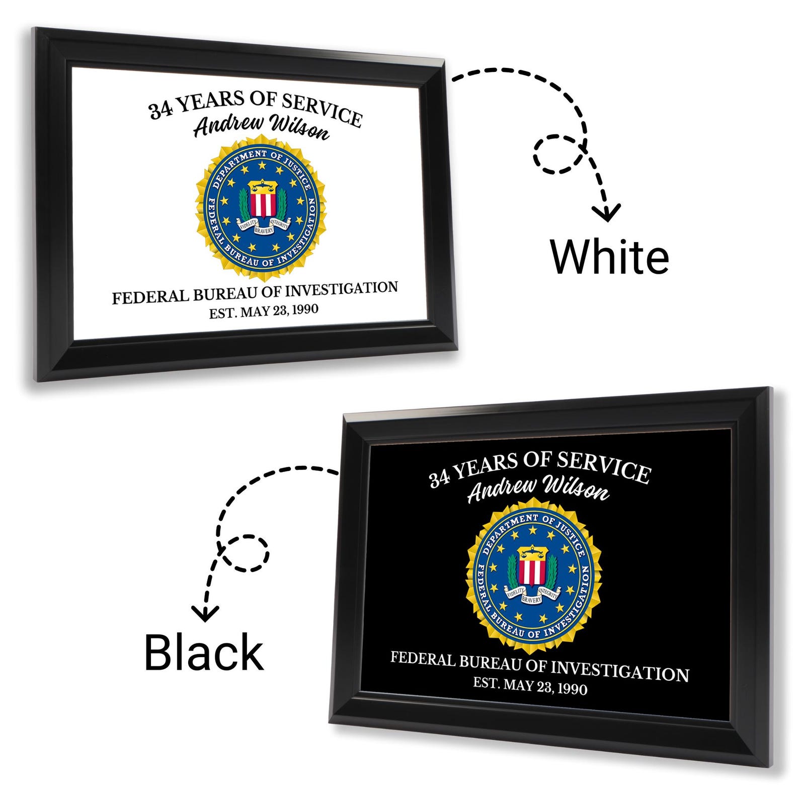 Personalized FBI Agent Sign, Custom Special Agent Gift, Federal Bureau ...