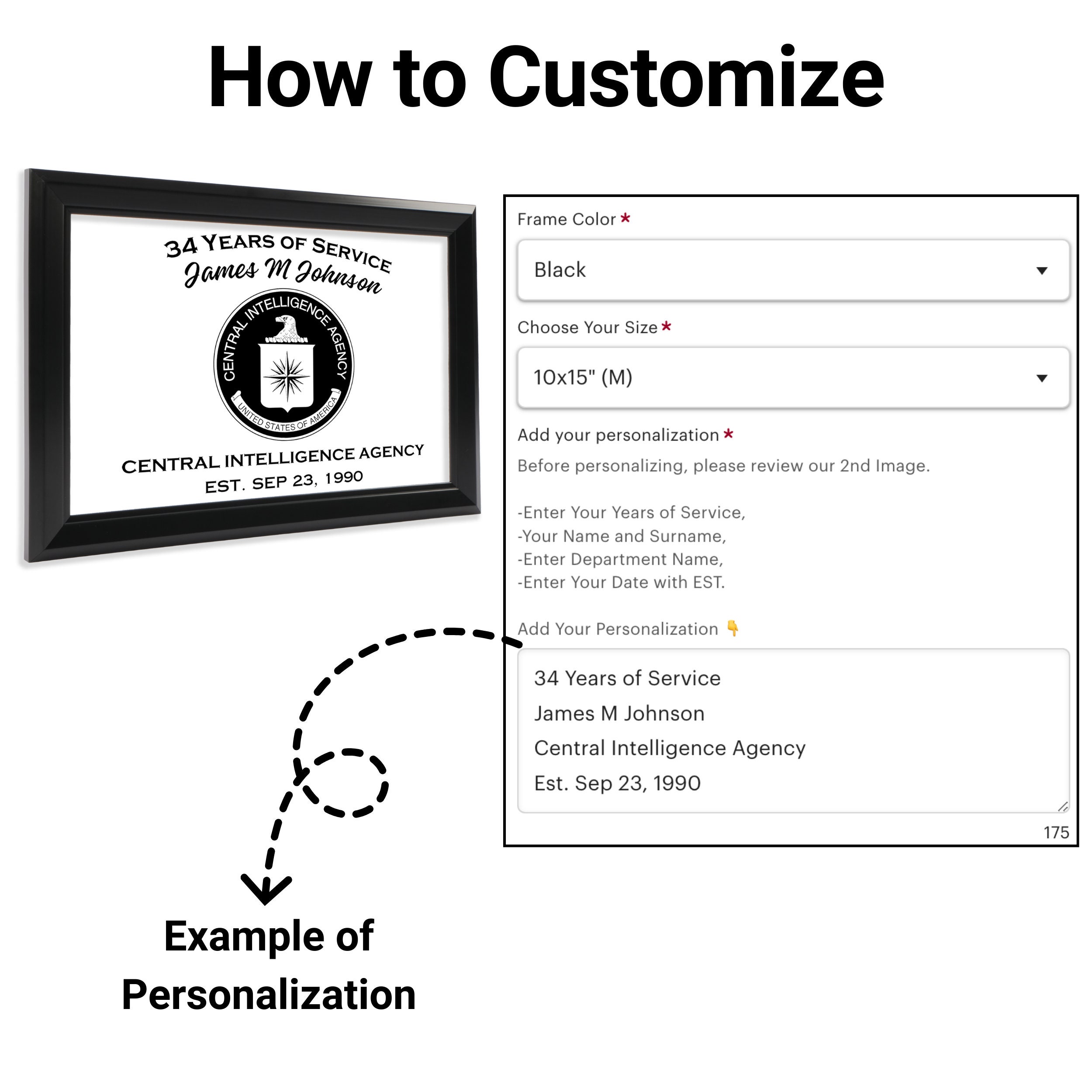 Personalized CIA Gifts, Custom Central Intelligence Agency Retirement ...