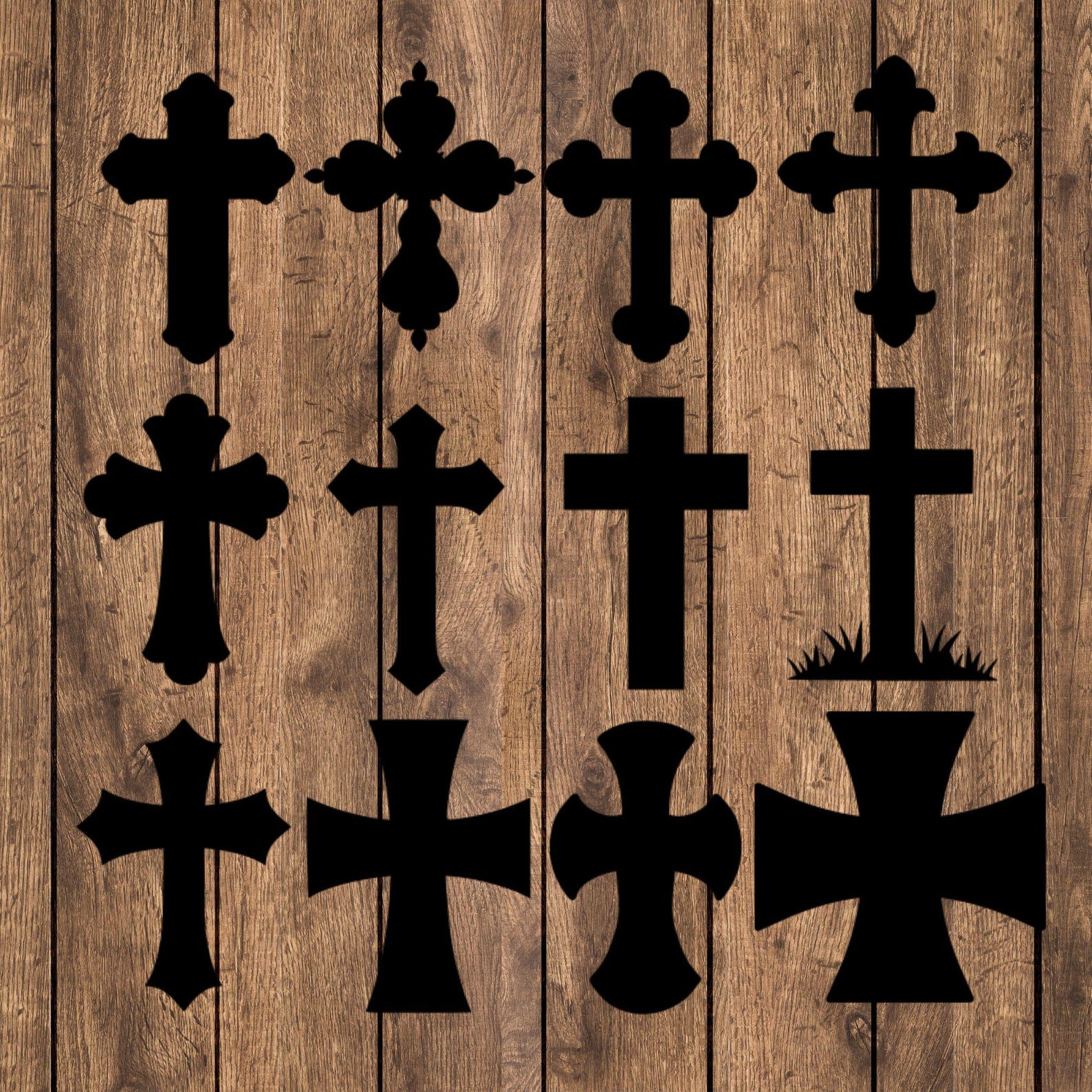 Cross Canva Frames Bundle: Christian Clipart Designs (digital Download ...
