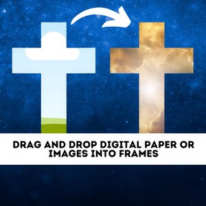 Cross Canva Frames Bundle: Christian Clipart Designs (digital Download ...