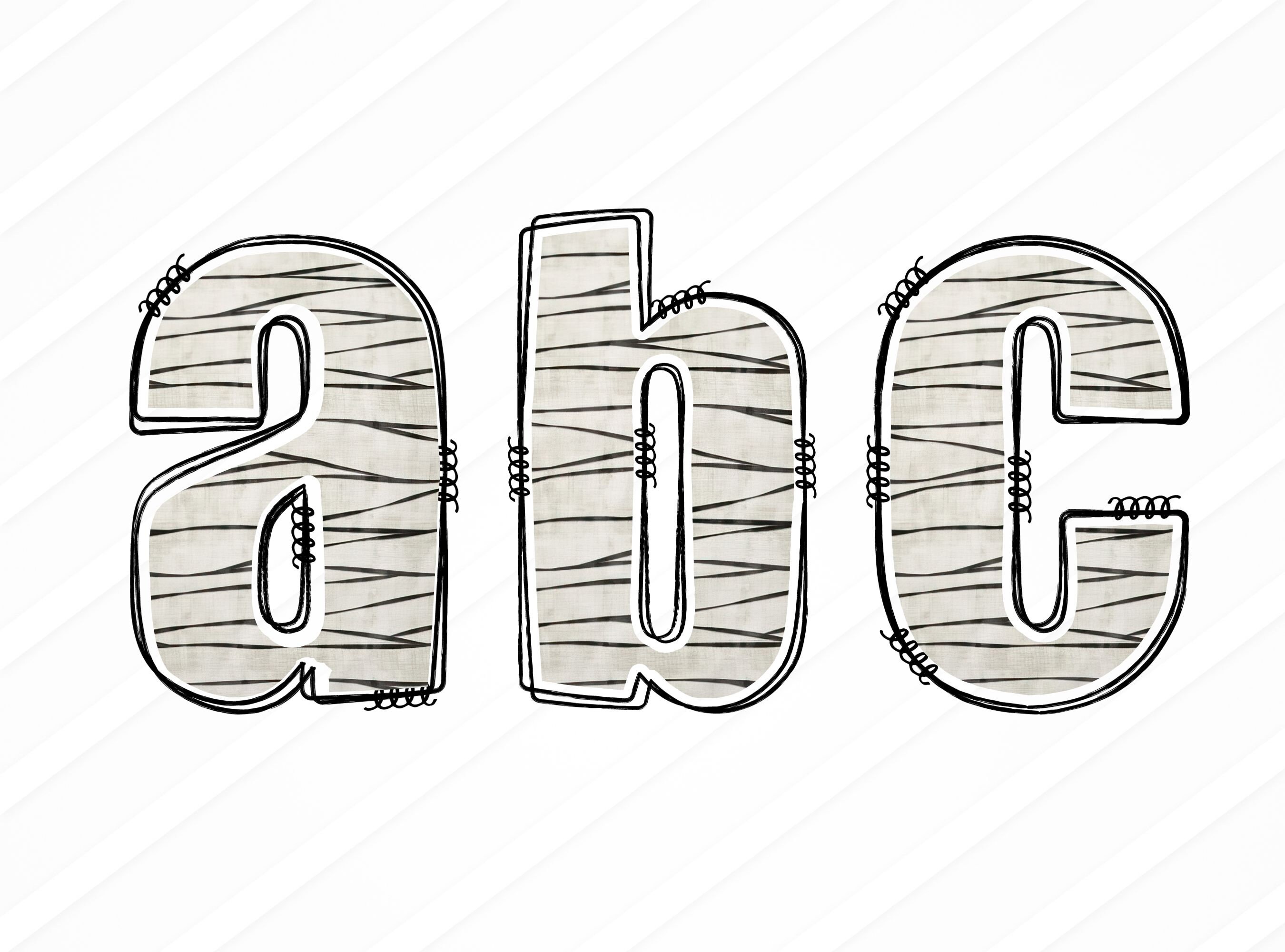 Mummy Wrap Letter Doodle Alphabet Halloween Letters Spooky - Etsy