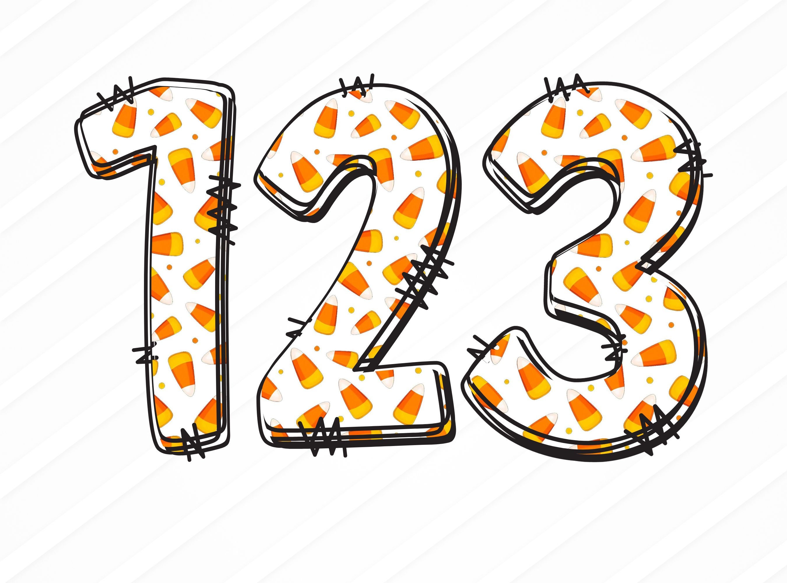 Candy Corn Letter Doodle Alphabet Halloween Letters Spooky - Etsy