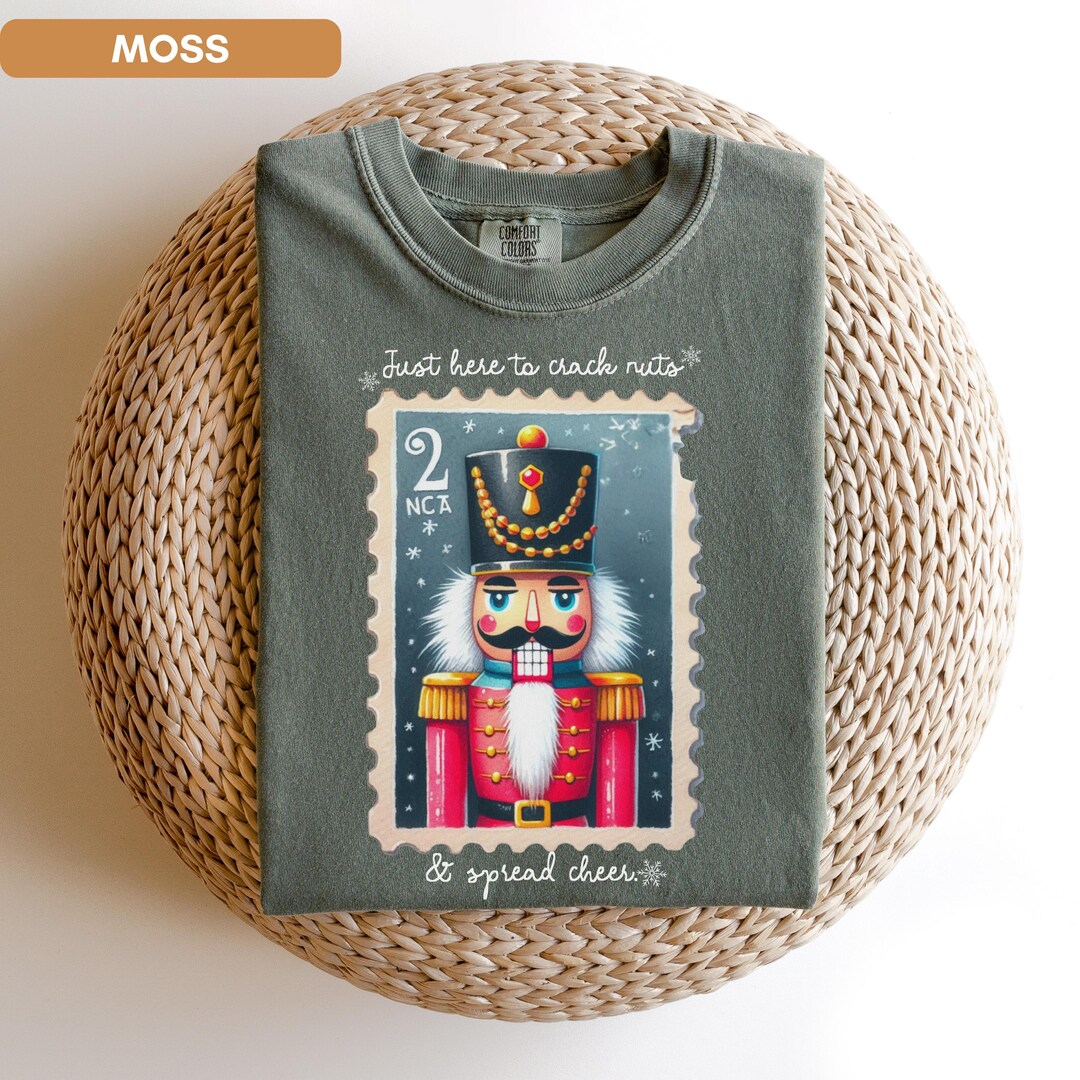 Comfort Colors® Nutcracker Christmas Shirt, Genz Xmas Tee With Stamps ...