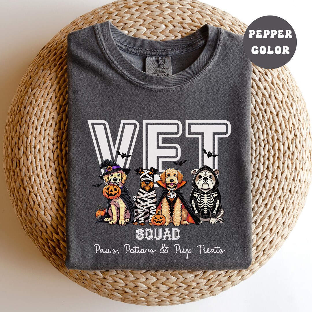 Comfort Colors Veterinary Shirt, Halloween Vet Tshirt, Veterinary ...