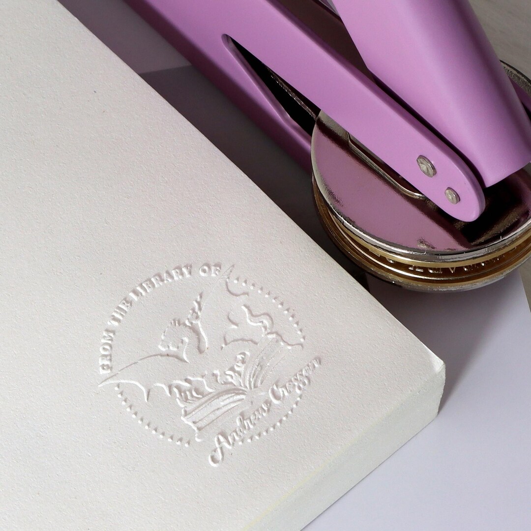 Custom Book Embosser – "from the Library Of..." Custom Stamp, Ex Libris ...