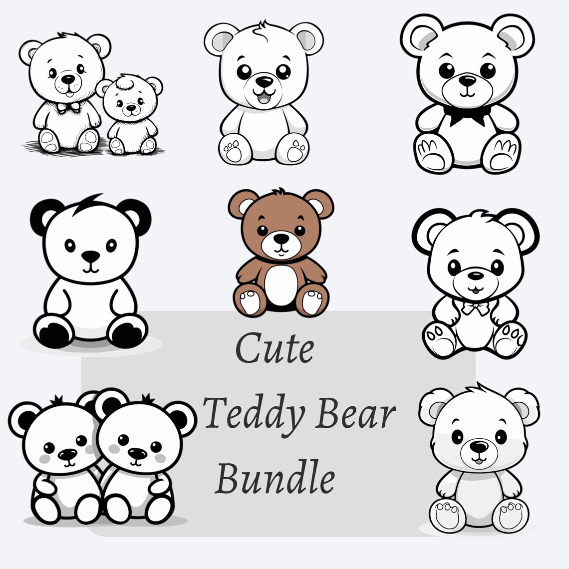 8 Teddy Bear Svg Bundle, Teddy Bear Png Bundle, Teddy Bear Cut Files ...