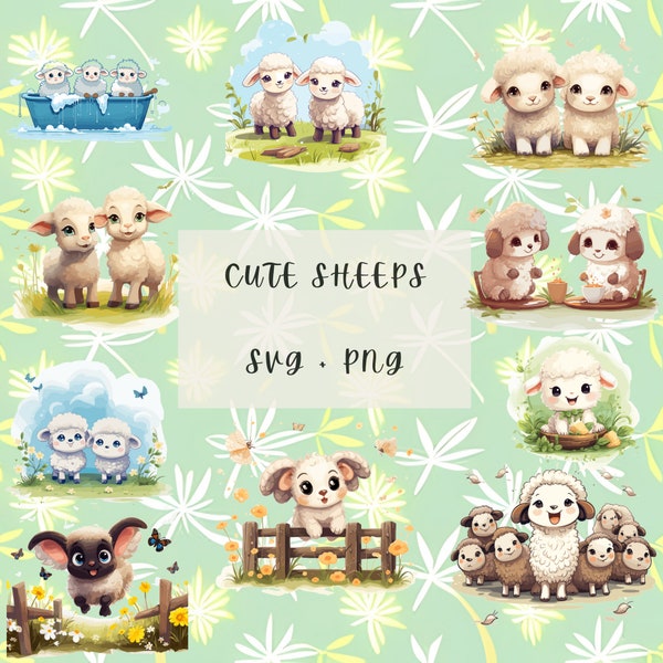 Cute Sheep Art - Etsy