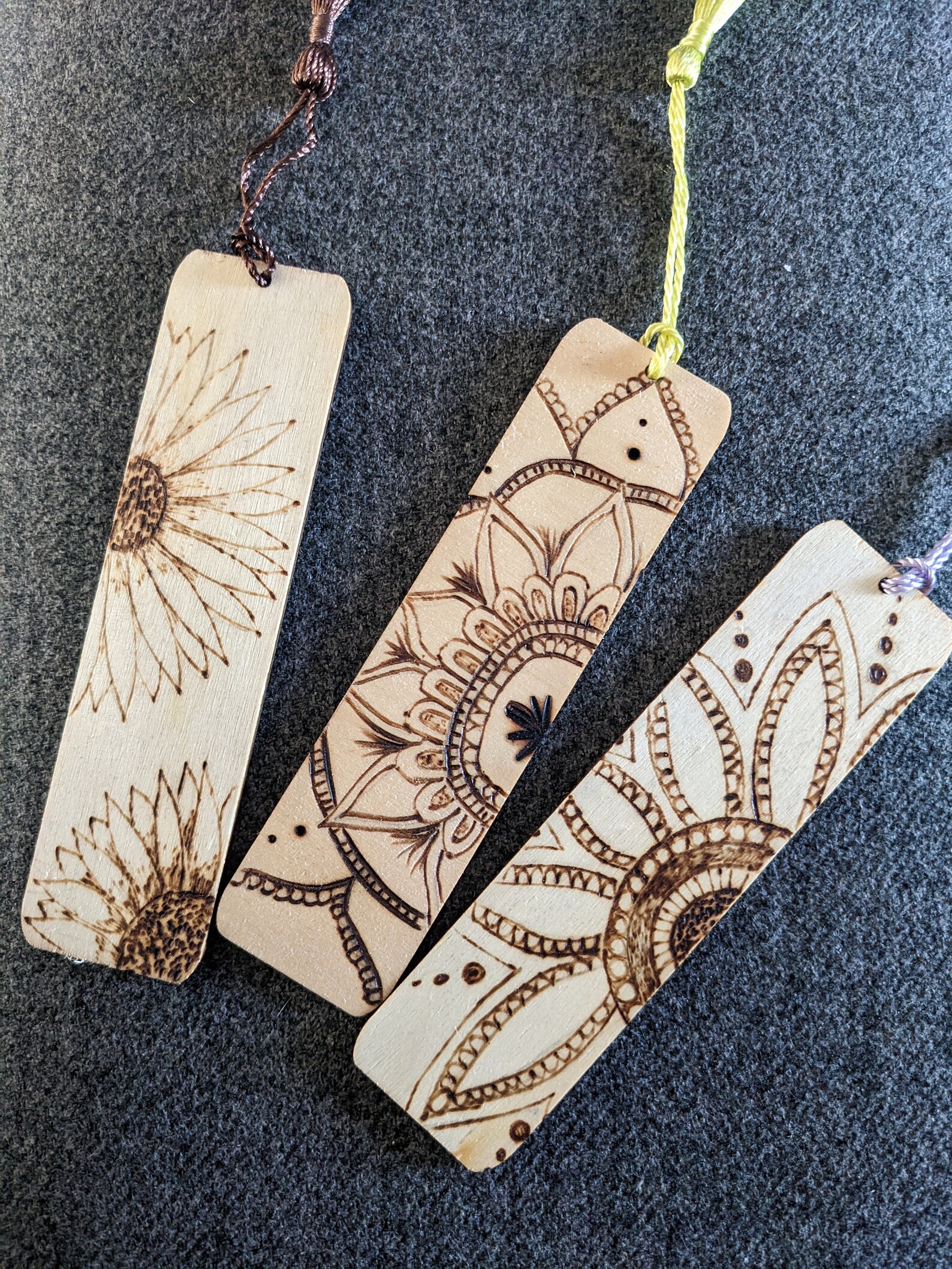 Wood Burnt Bookmarks - Etsy UK