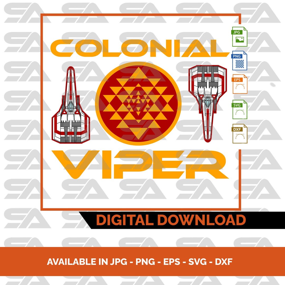 Colonial Viper Vector - Digital Download - Svg | Eps | Jpg | Dxf | Png ...