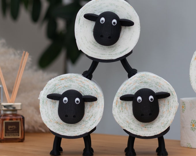 Black Sheep Toilet Paper Roll Holder Funny Animal Toilet Roll Storage ...