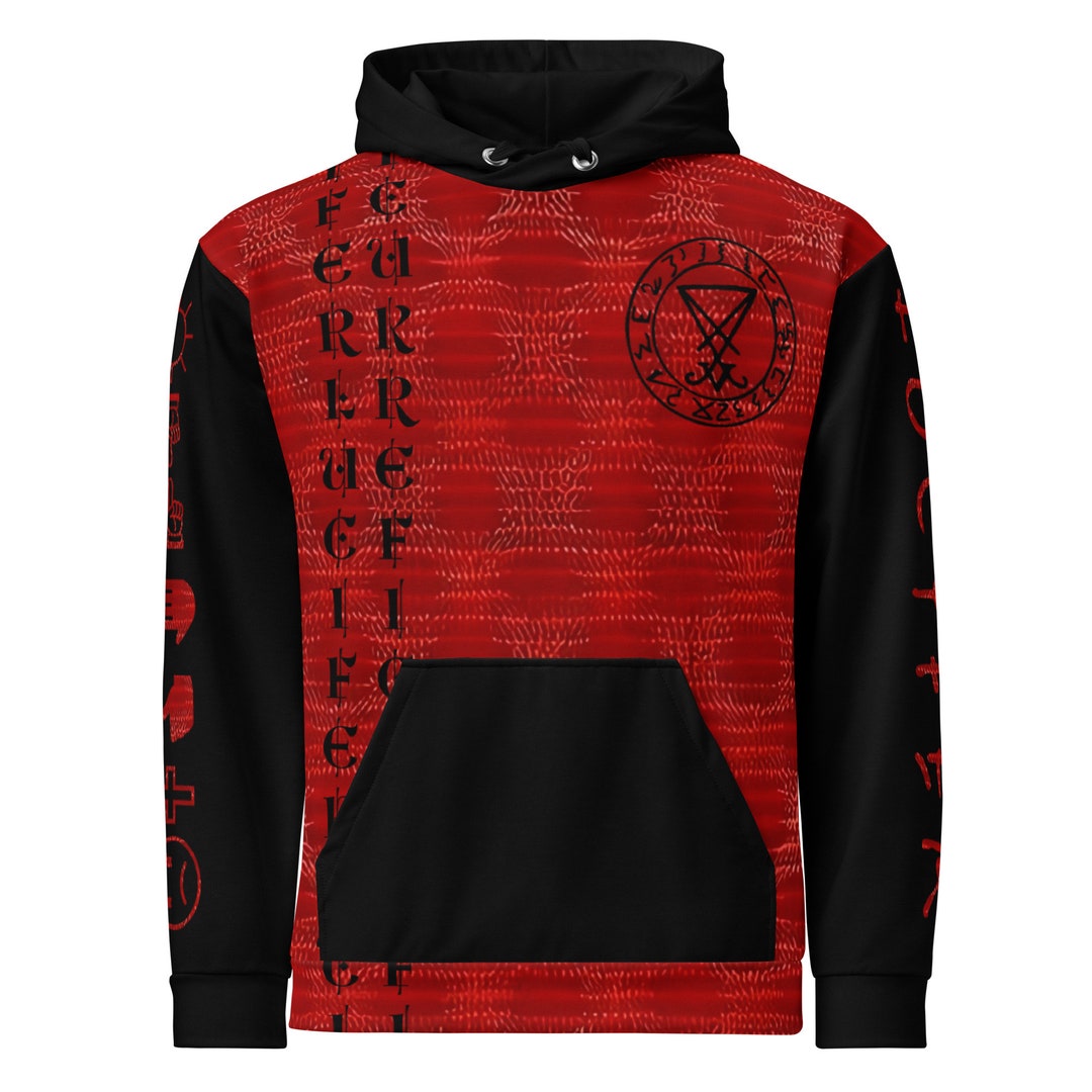 Dark Lucifer Sigil Hoodie, Occult Graphic Sweatshirt, Unisex Devil ...