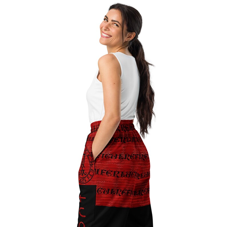 Lucifer Sigil Joggers, Wide-leg Sweatpants, Occult Symbol Lounge Pants ...