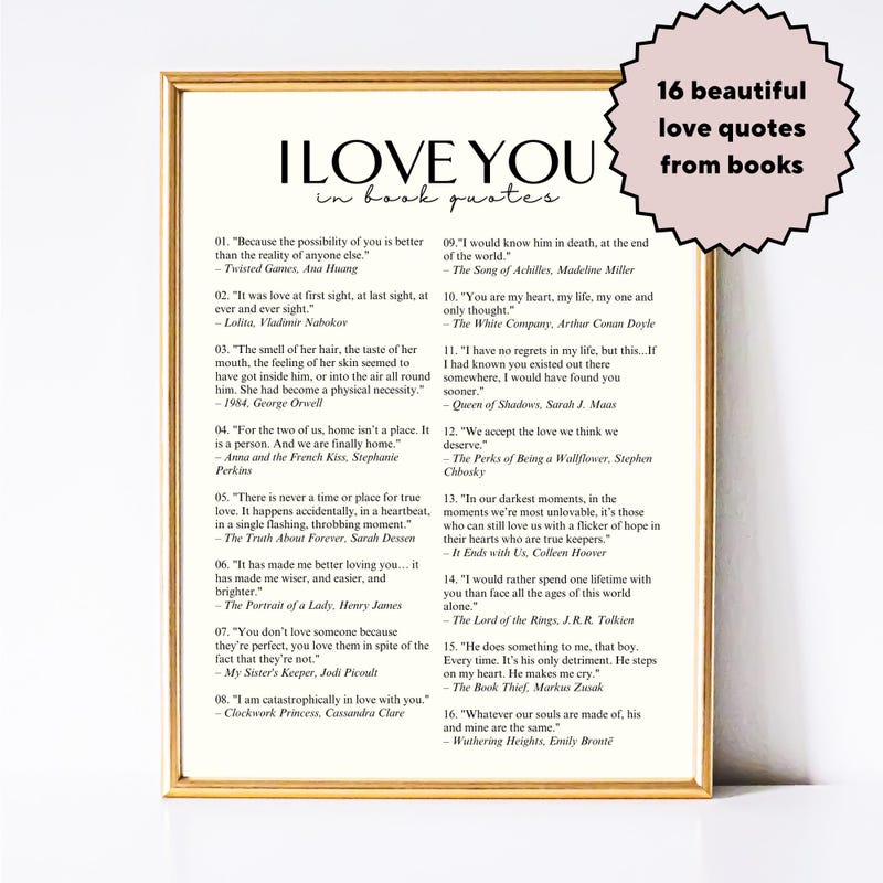 Book Quotes Print - Etsy