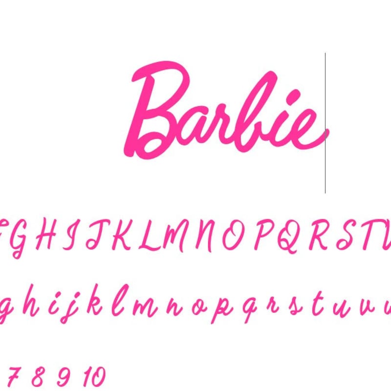 Barbie Font - Etsy