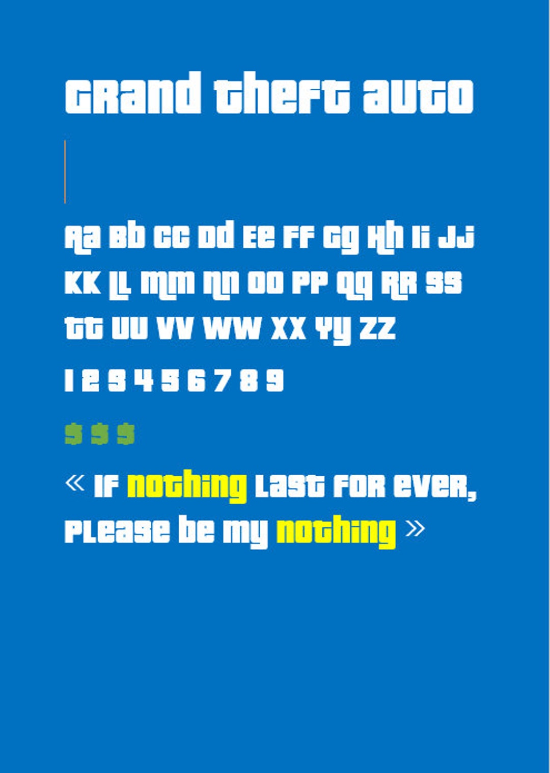 Grand Theft Auto Style Font TTF Font for Cricut and Silhouette Projects ...