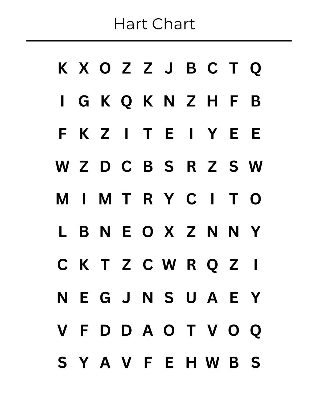 Printable Hart Chart - Etsy