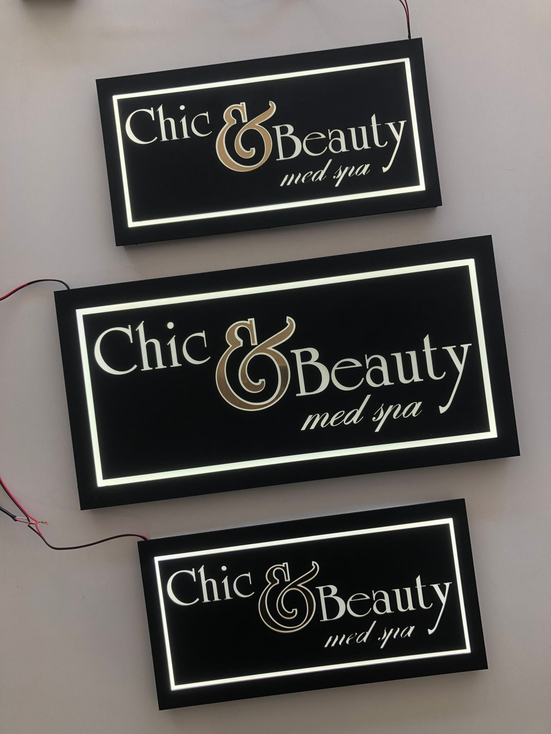 Wood Yourlogo Custom Led Signs - Etsy