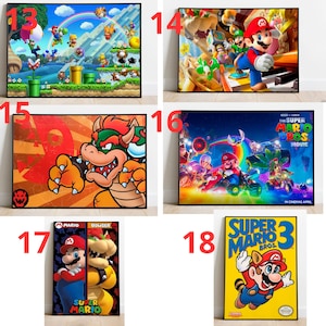 Mario Bros Poster-18 Models Super Mario Bros Poster-the Super Mario ...
