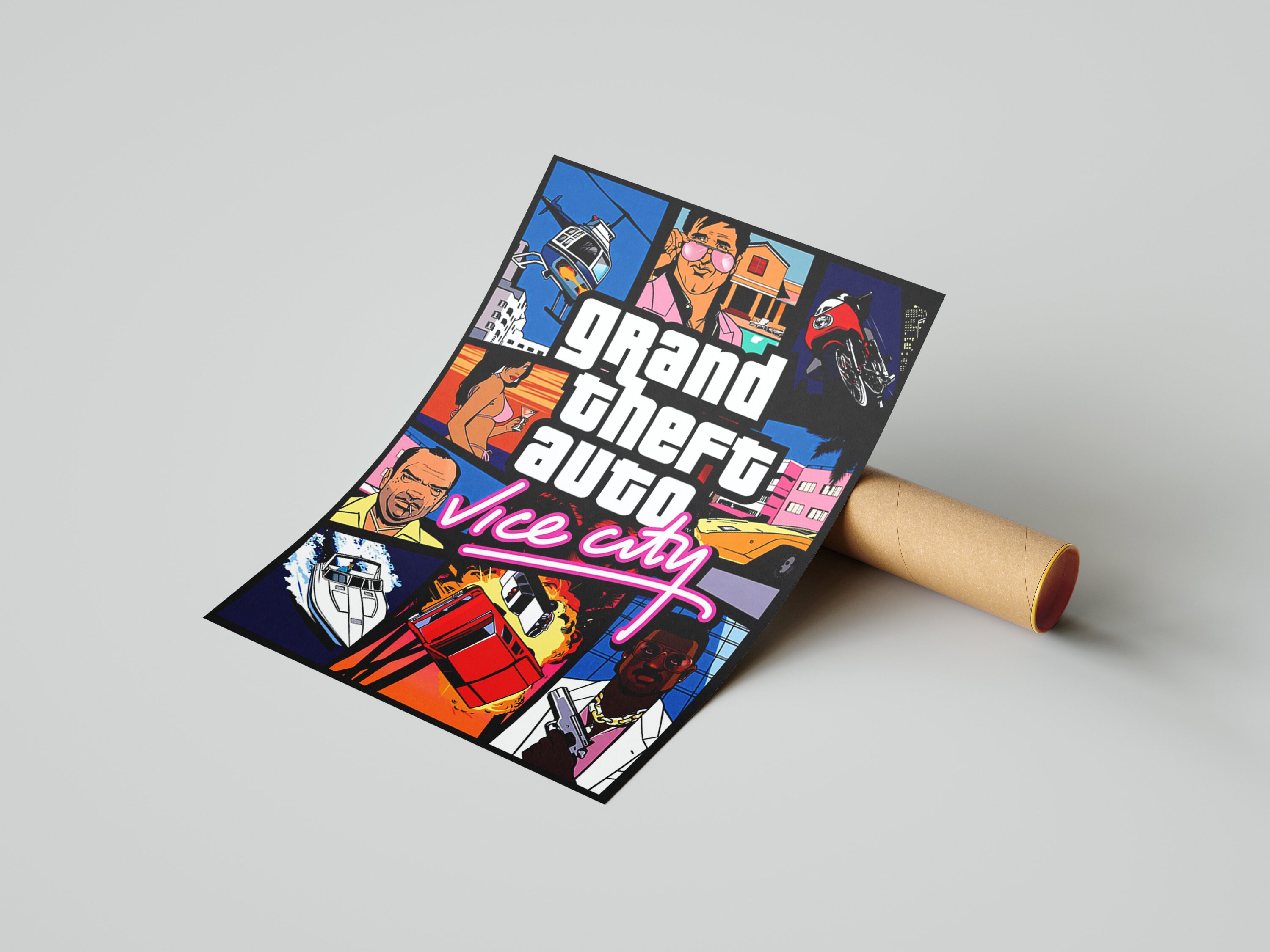 Gta Poster Gta Vice City Poster Grand Theft Auto Poster - Etsy UK