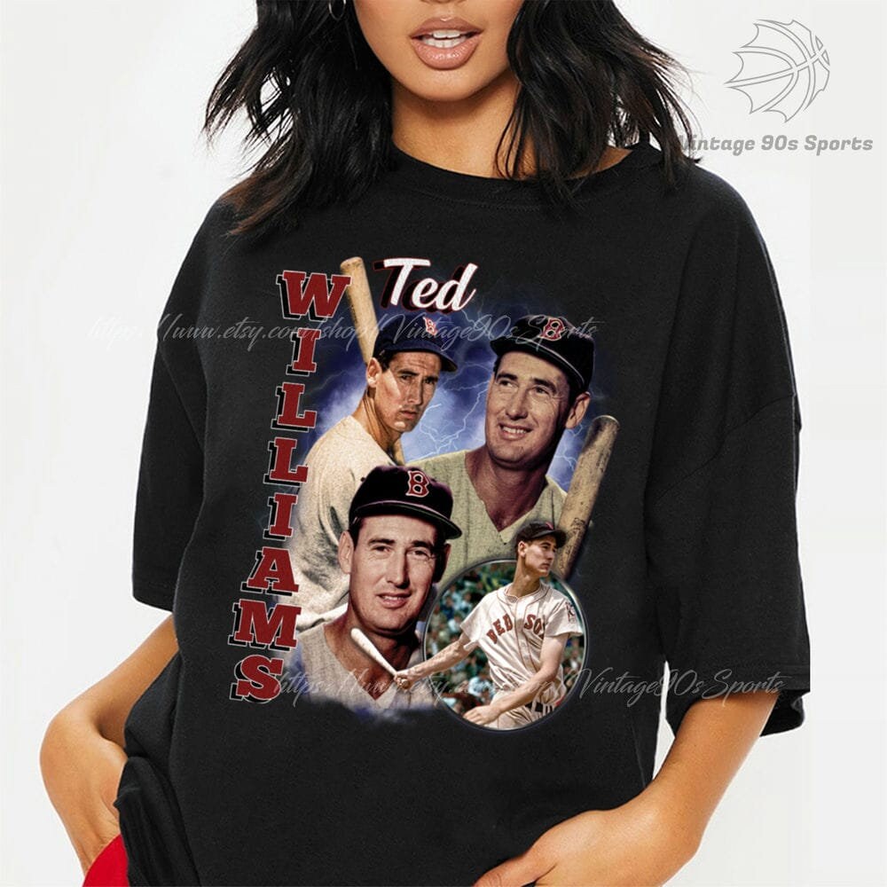 Ted Williams Vintage Shirt Boston Red Baseball Shirt Classic - Etsy