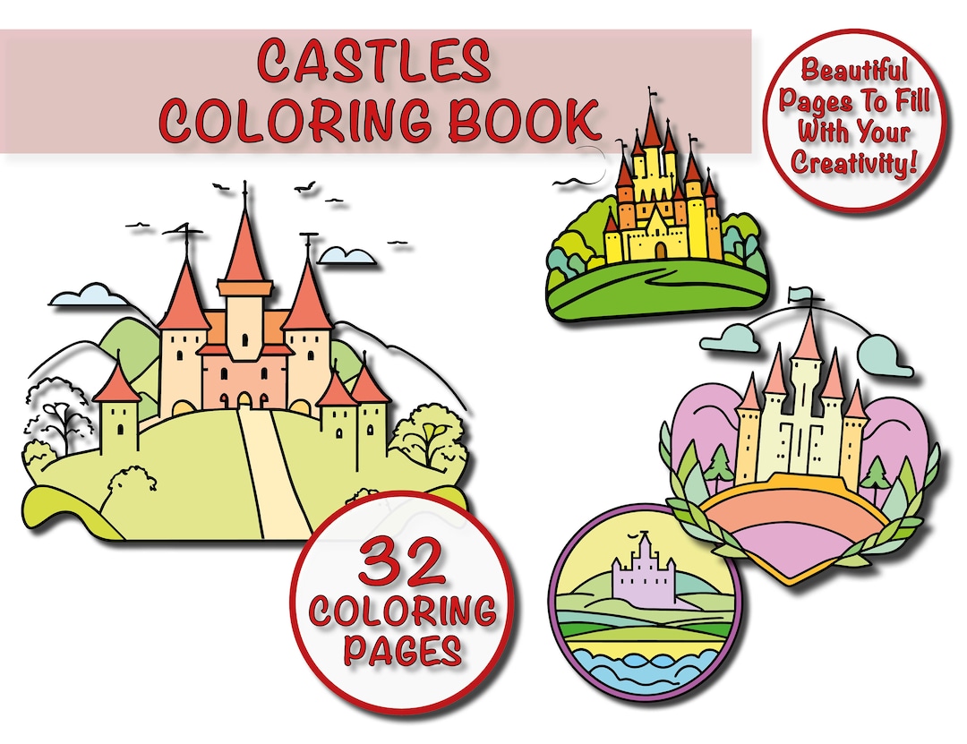 Castles Coloring Book - Etsy