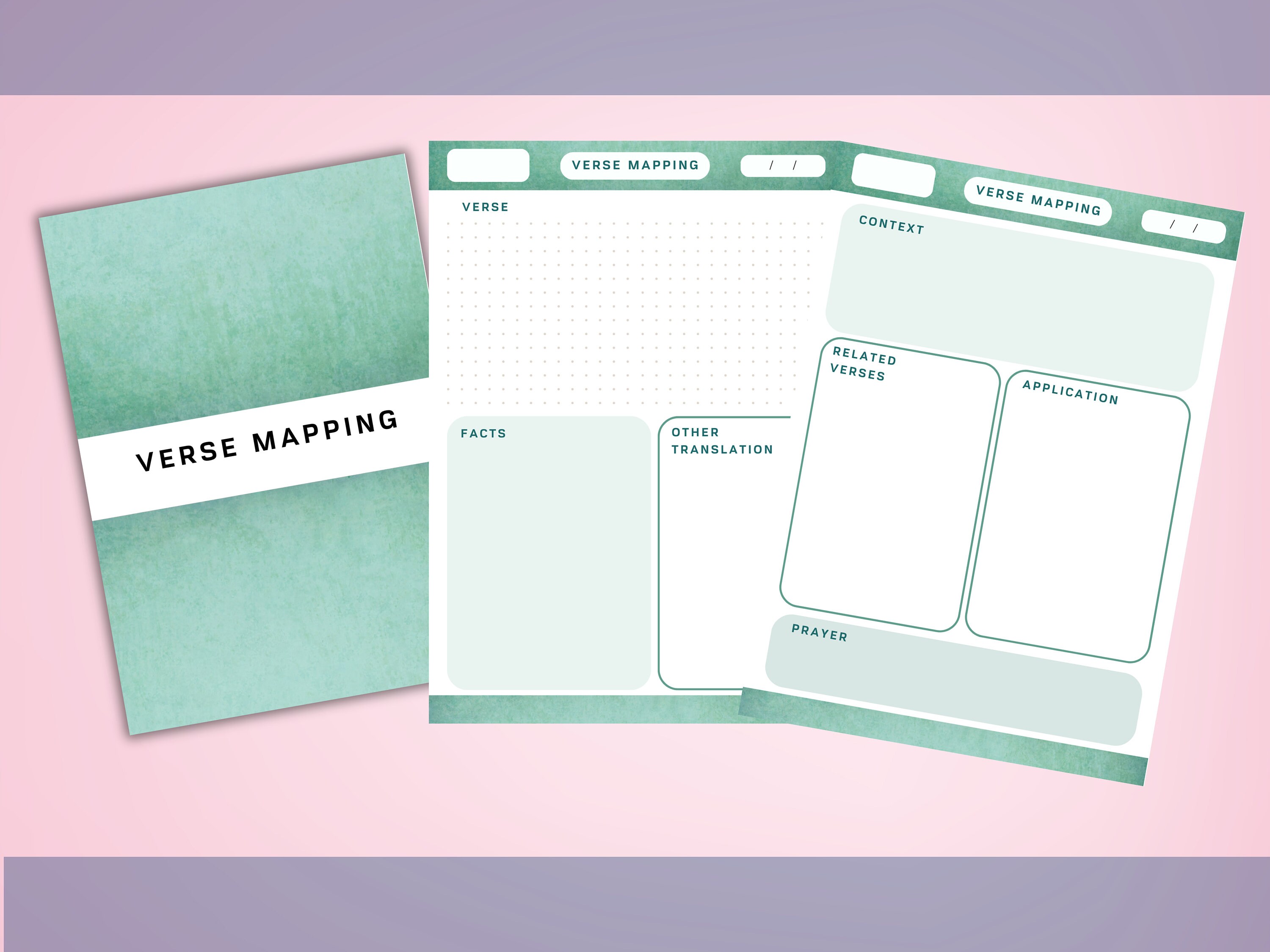 Verse Mapping Template Standard Version 3 Colors A4 A5 - Etsy