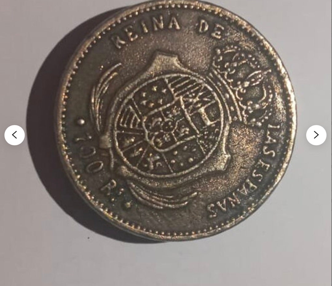Queen Isabella of Spain Silver Coin, 1860 - Etsy