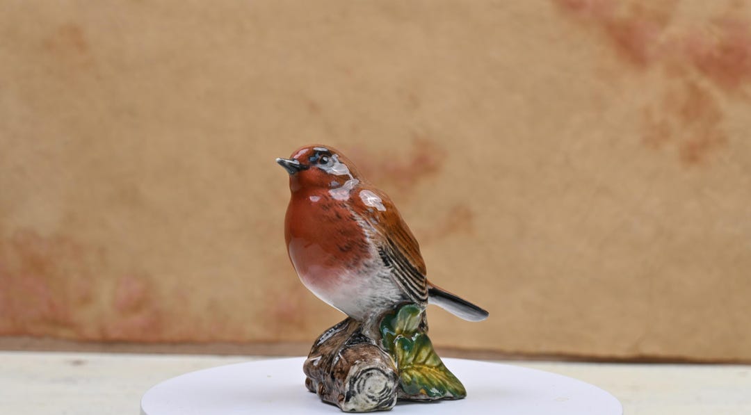 Vintage Beswick Red Breasted Robin Porcelain Bird Figurine 980 England ...
