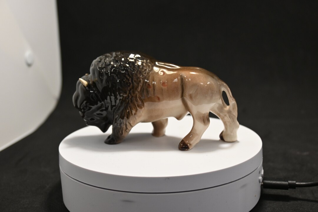 Vintage Melba Ware Buffalo / Bison Figurine With Original Sticker - Etsy