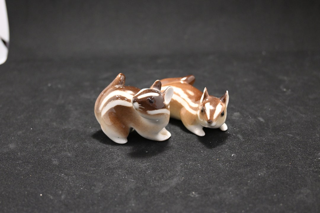Vintage Soviet Chipmunk Figurine, Lomonosov Porcelain Rodent Statue ...