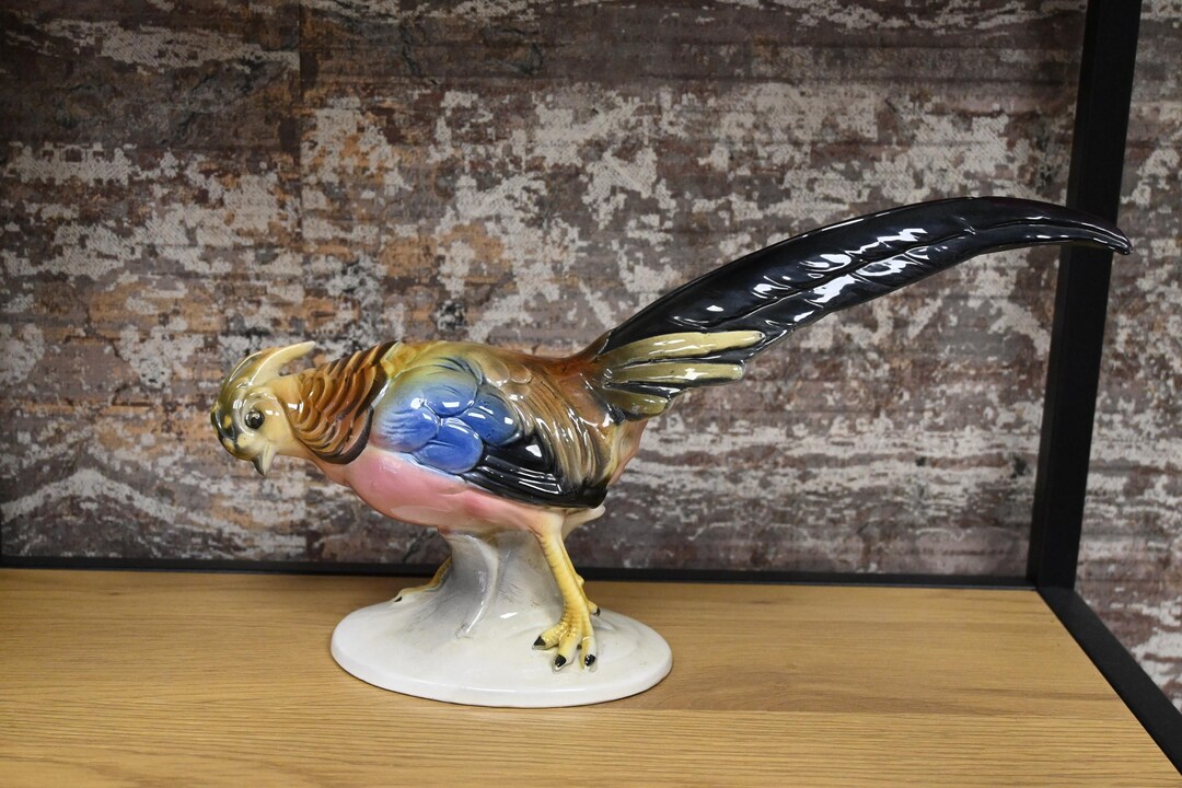 Large Scale Porcelain Pheasant, Giant Earthenware Pheasant Statue ...