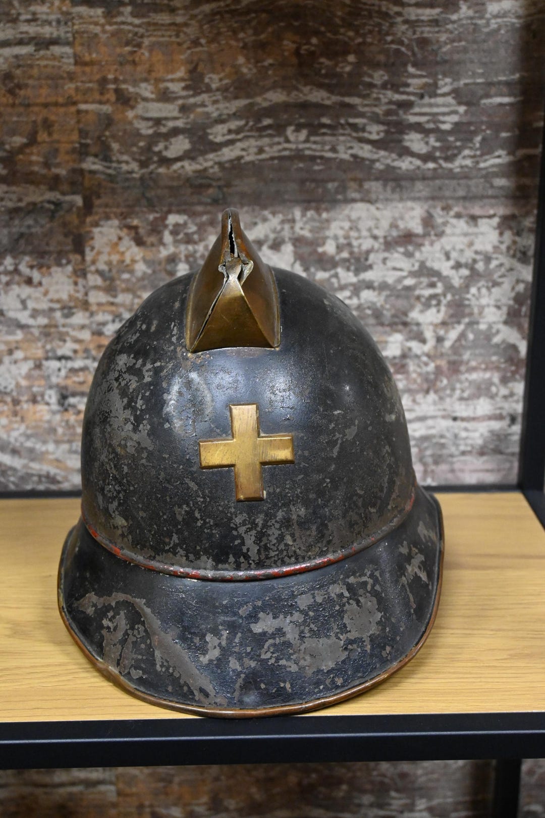 Vintage Swiss Firefighters Helmet, Antique Firefighting Headgear ...
