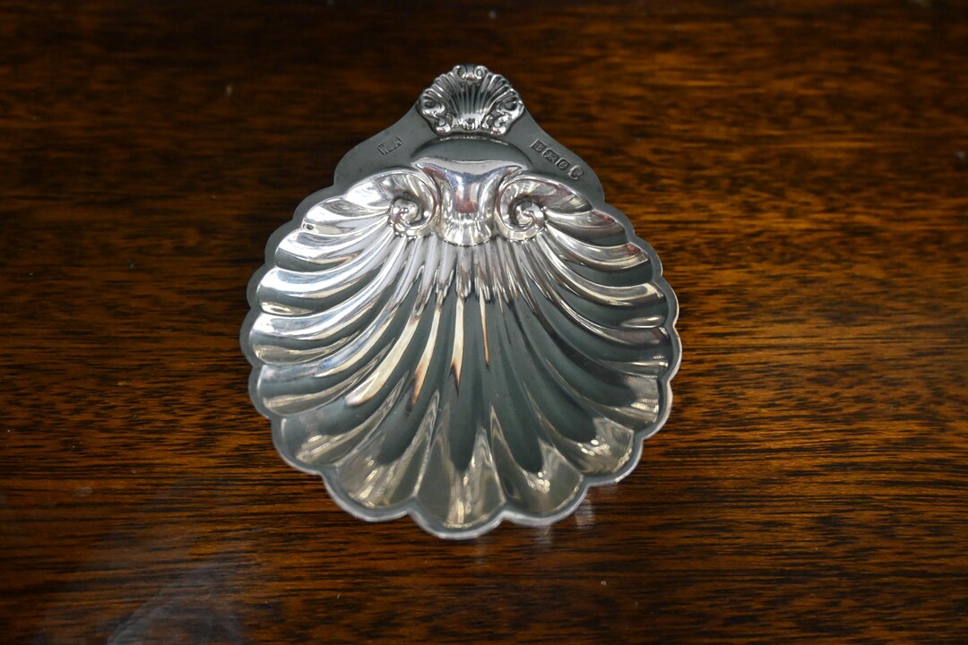 Vintage Silver Shell Dish, Birmingham Sterling Metallic Platter ...